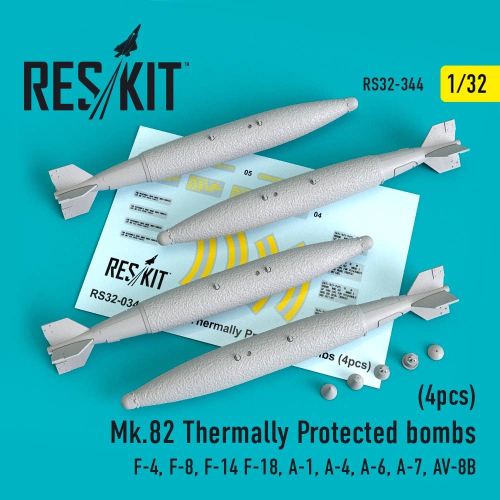 Mk.82 thermally protected bombs (4 pcs)(F-4, F-8, F-14 F-18, A-1, A-4 ...
