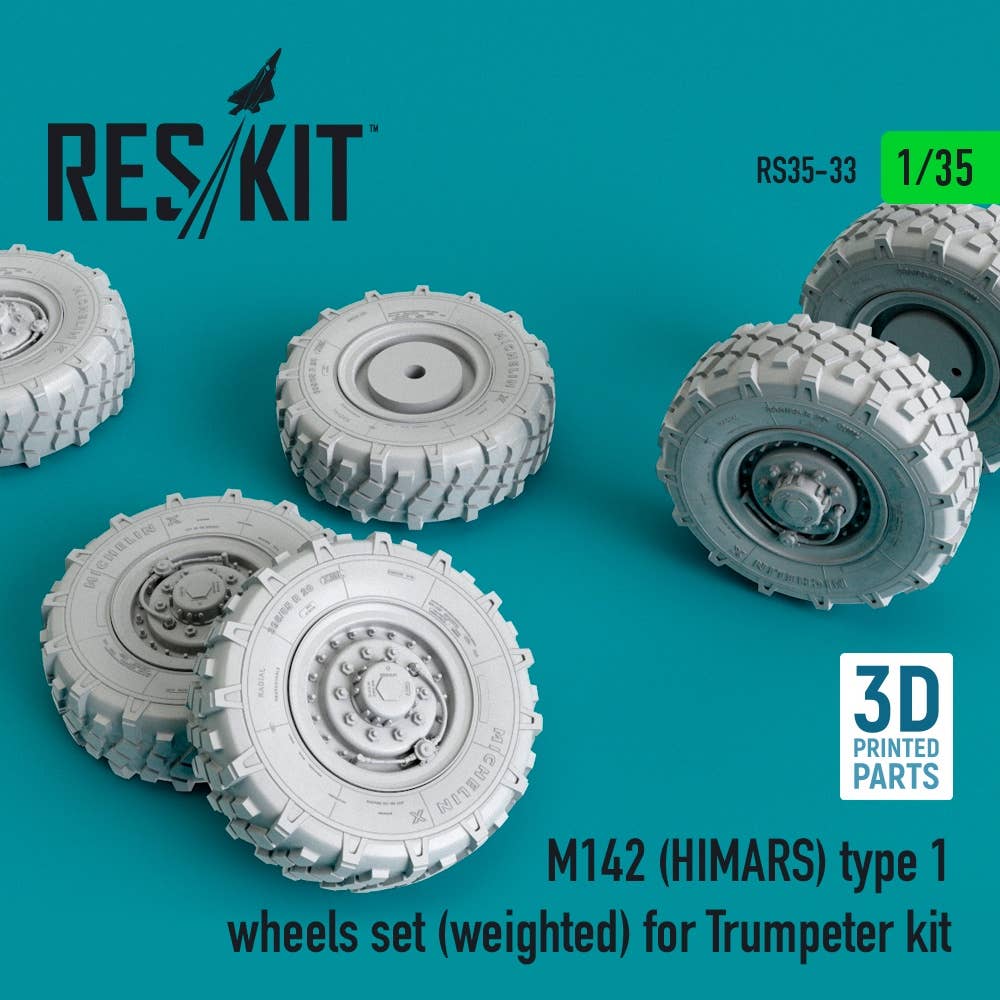 M142 (HIMARS) type 1 wheels set (weighted) for Trumpeter kit | HLJ.com
