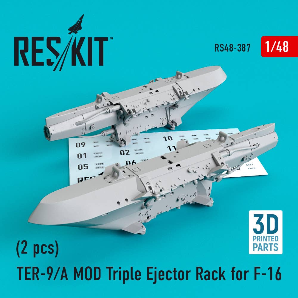TER-9/A MOD Triple Ejector Rack for F-16 (2 pcs) (3D Printing) | HLJ.com