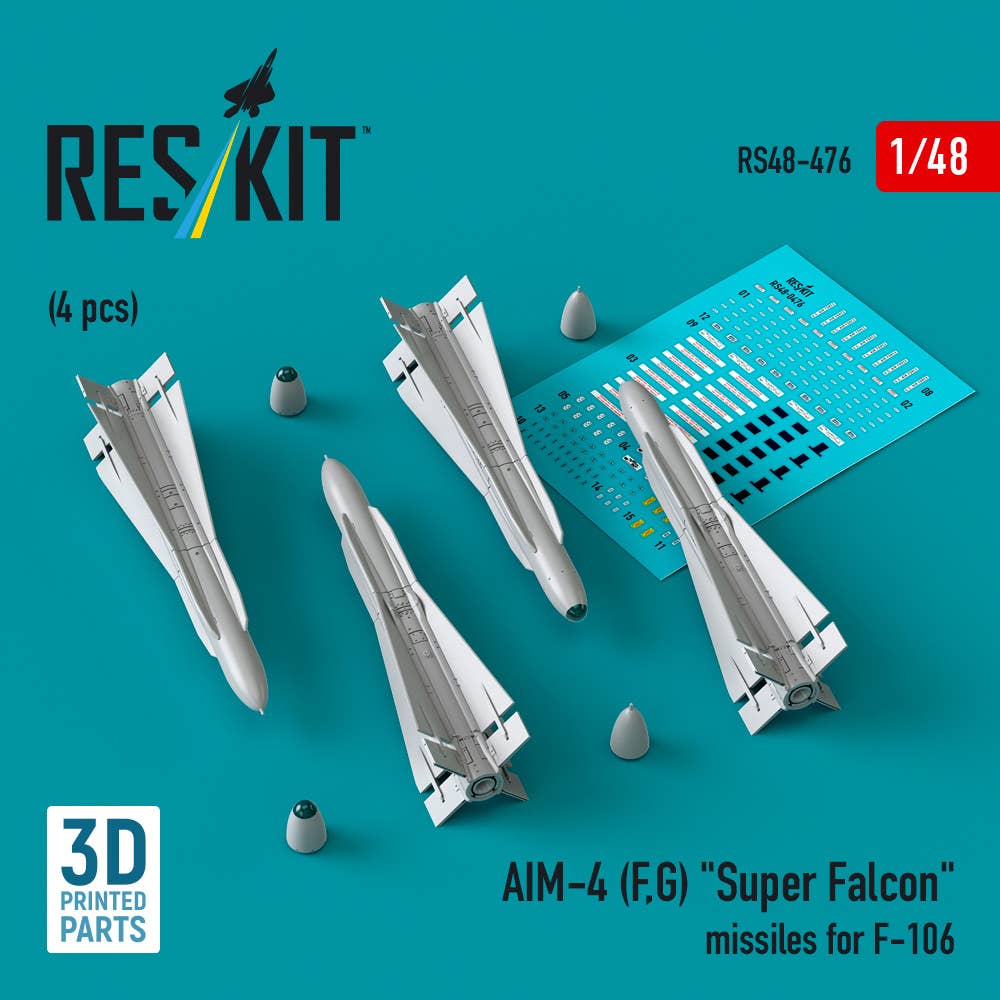 AIM-4 (F, G) Super Falcon missiles for F-106 (4 pcs) | HLJ.com