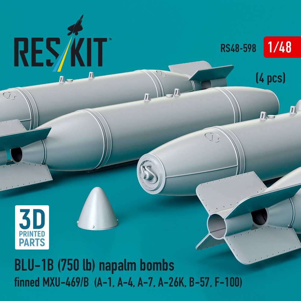 BLU-1B (750 lb) napalm bombs finned MXU-469/B (4 pcs) | HLJ.com