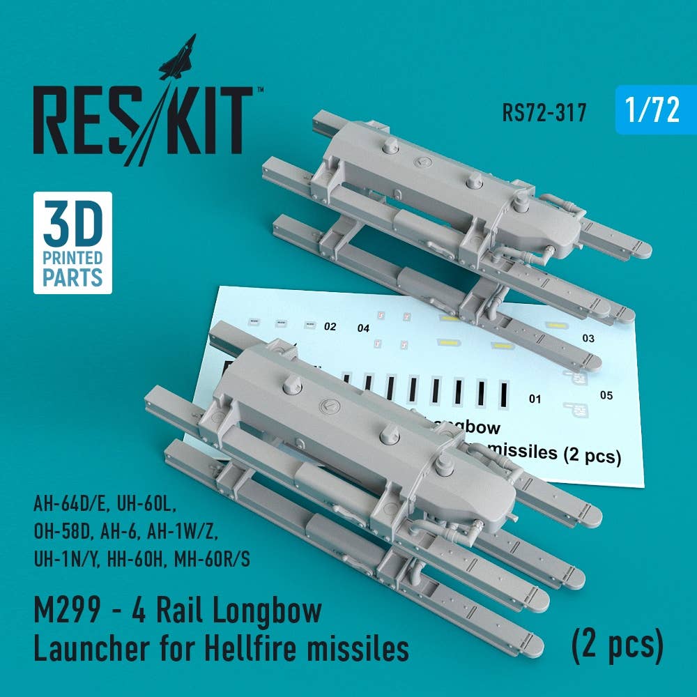 M299 - 4 Rail Longbow Launcher for Hellfire missiles (2 pcs) (AH-64D/E ...