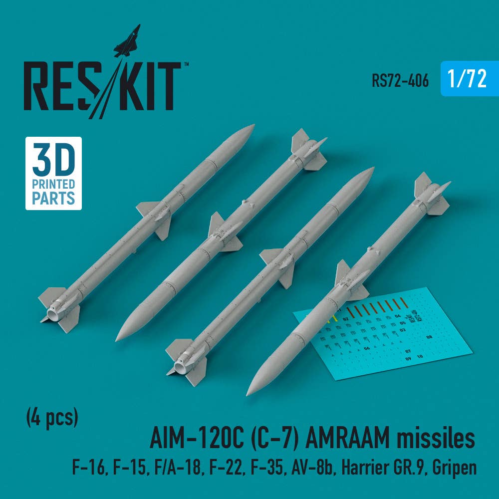 AIM-120C (C-7) AMRAAM missiles (4 pcs) (F-16, F-15, F/A-18, F-22, F-35 ...