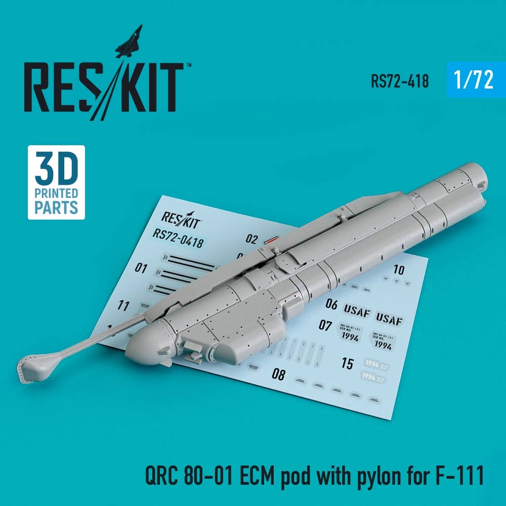 QRC 80-01 ECM pod with pylon for F-111 (3D printing) | HLJ.com