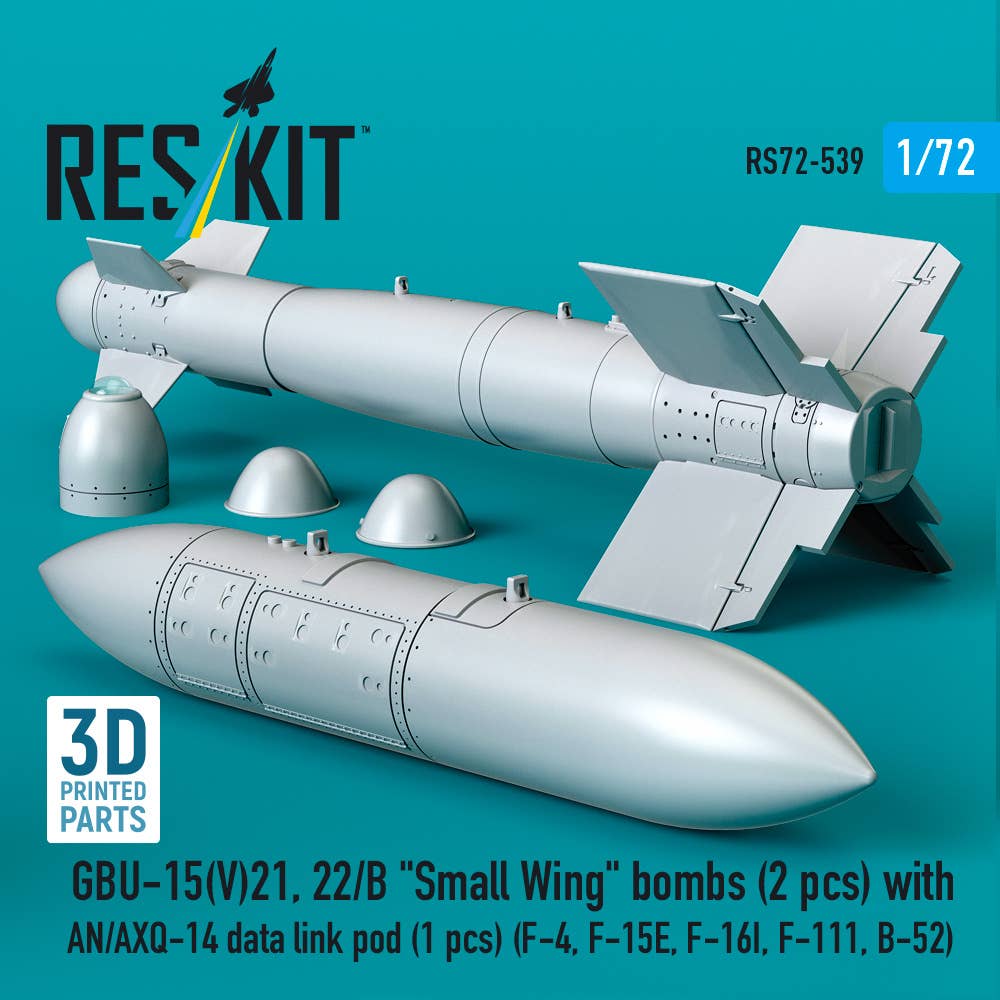 GBU-15(V)21,22/B Small Wing bombs (2 pcs) with AN/AXQ-14 data link pod ...