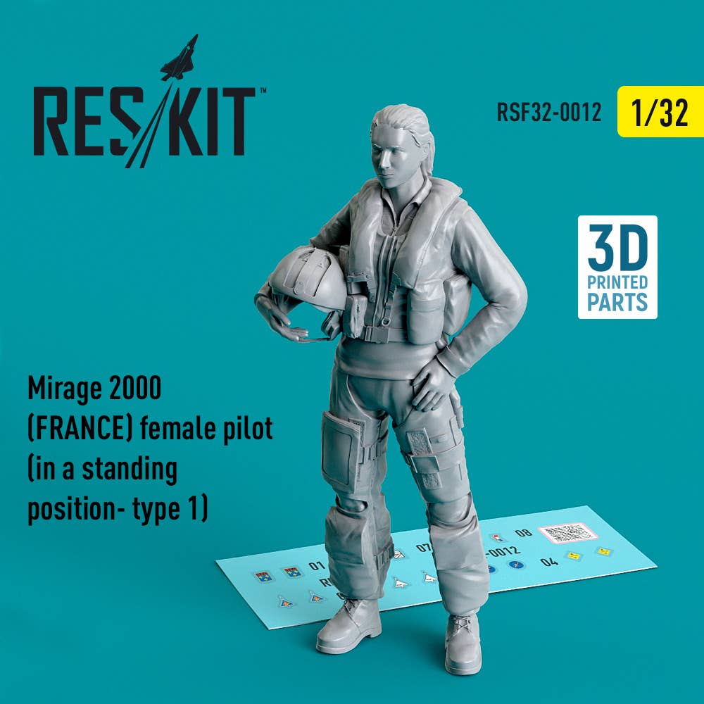 Mirage 2000 (FRANCE) female pilot (in a standing position - type 1) (3D ...