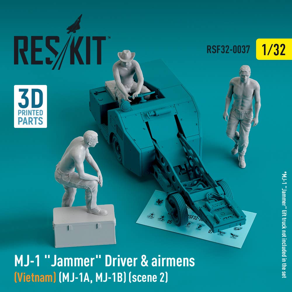 MJ-1 Jammer Driver & airmens (Vietnam) (MJ-1A,MJ-1B) (scene 2) (3 pcs ...