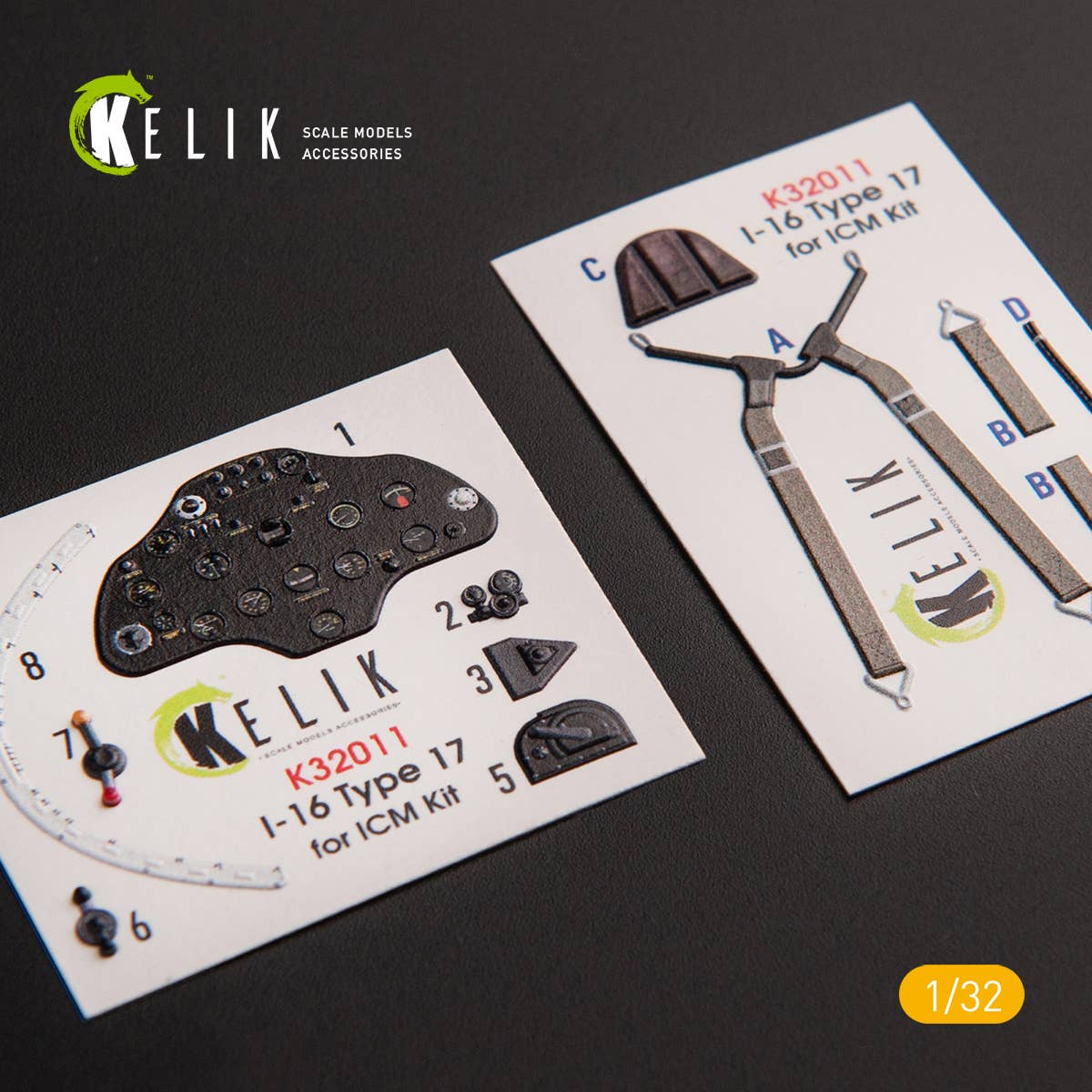 I-16 type 17 - Interior 3D Decal for ICM kit | HLJ.com