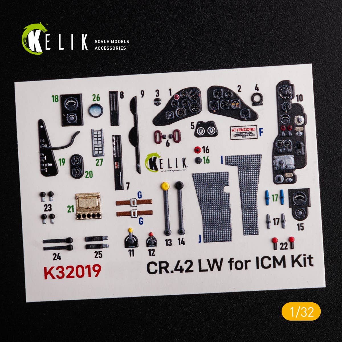 CR.42 LW - Interior 3D Decal for ICM kit | HLJ.com