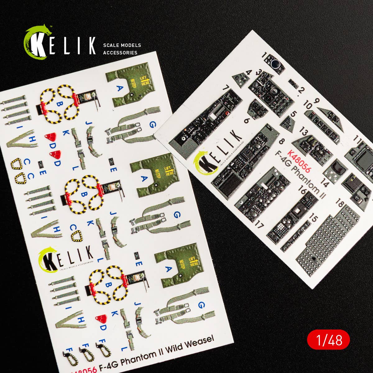 F-4G interior 3D decals for Meng kit | HLJ.com