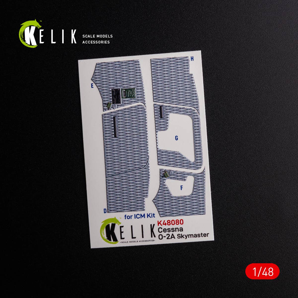 O-2A Skymaster interior 3D decals grey decoration type for ICM kit ...