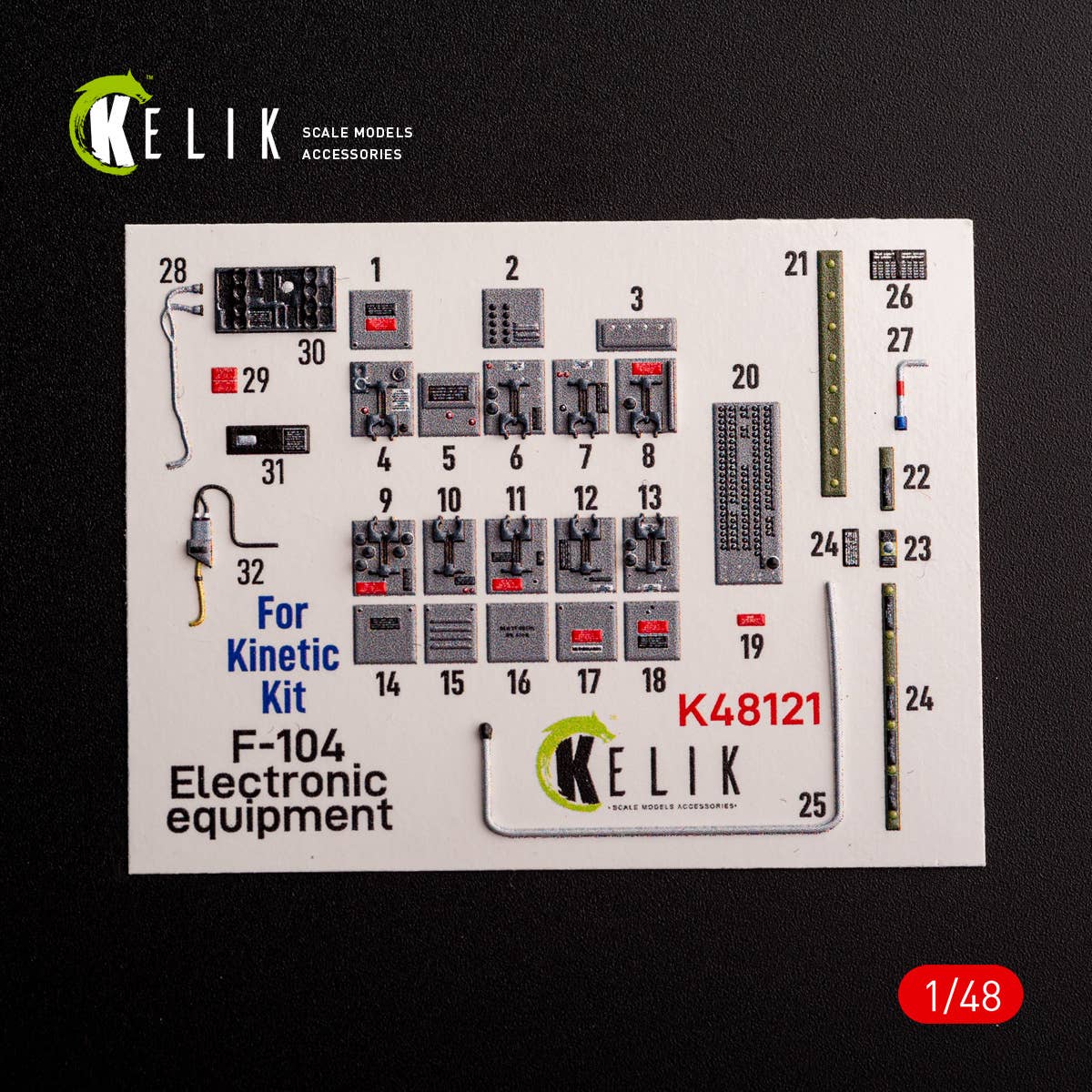 F-104 series Electrical Equipment - interior 3D decals for Kinetic kit ...