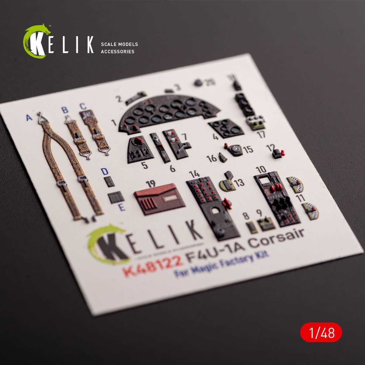 F4U-1A Corsair - interior 3D decals for Magic Factory kit (for. Magic ...