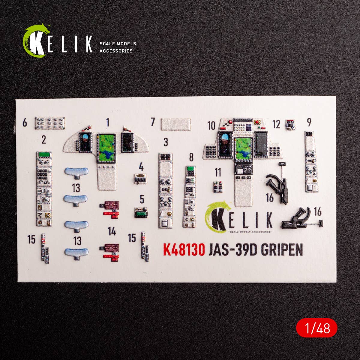 Jas-39 D - interior 3D decals for Italeri kit (for. Italeri) | HLJ.com