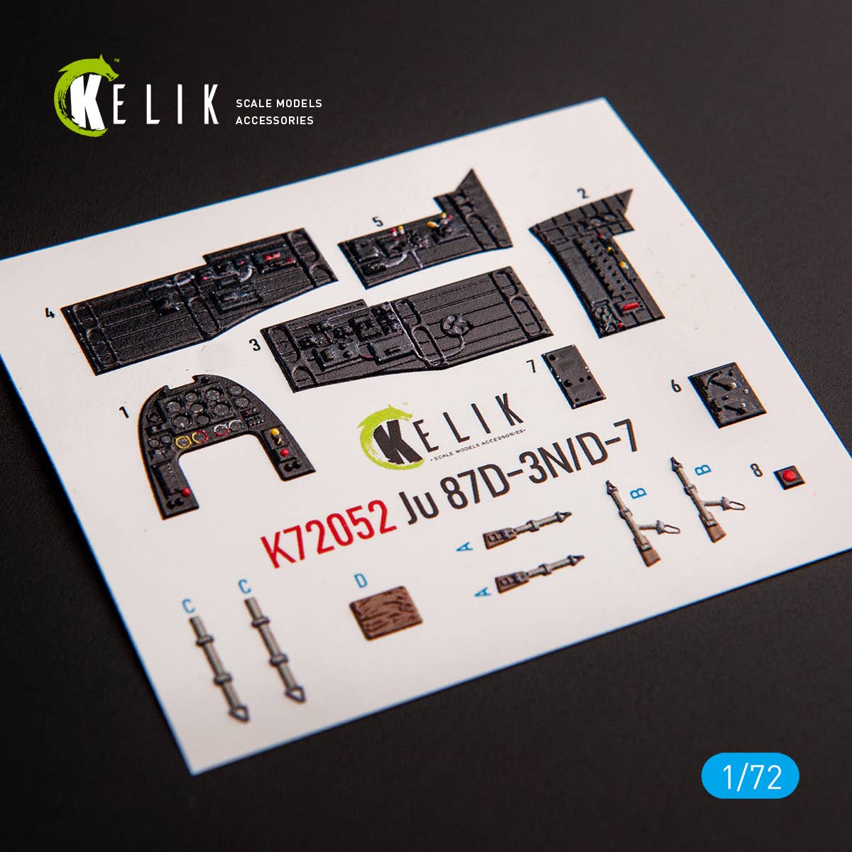 Junkers Ju87D-3N/D-7 - interior 3D decals for Fujimi/Hobby 2000 kit ...