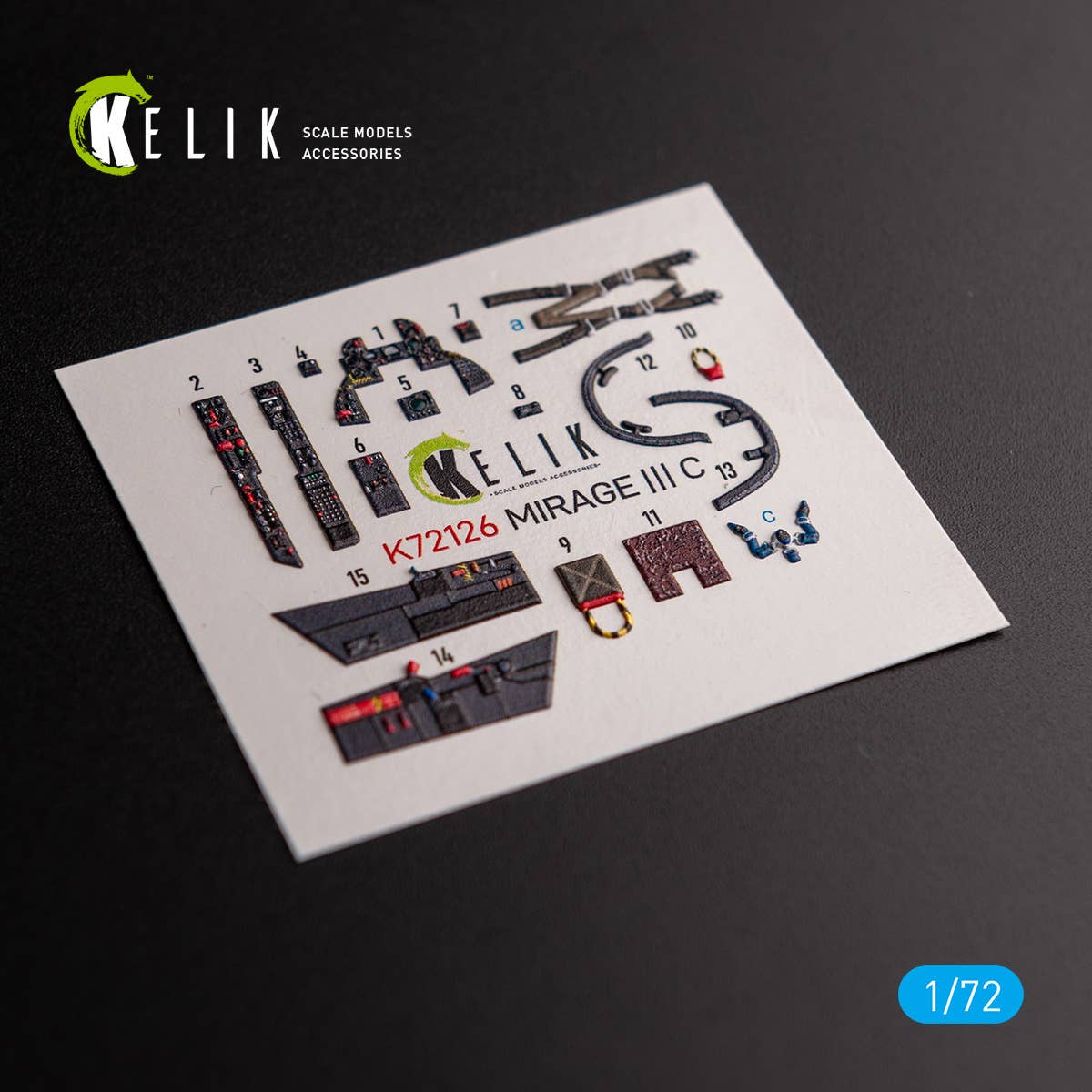 MIRAGE III C - interior 3D decals for Modelsvit kit | HLJ.com