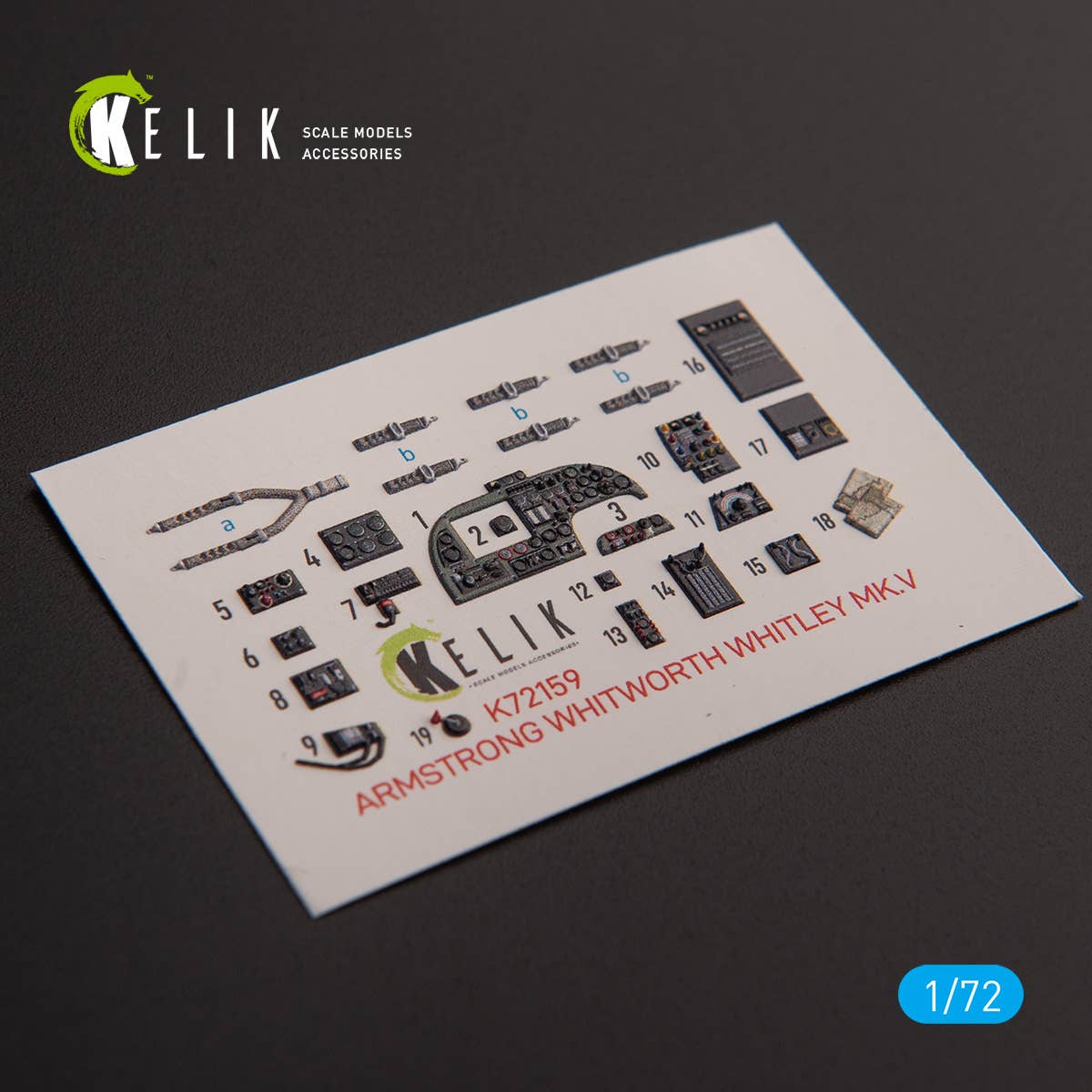 ARMSTRONG WHITWORTH WHITLEY MK.V - interior 3D decals for Airfix kit ...
