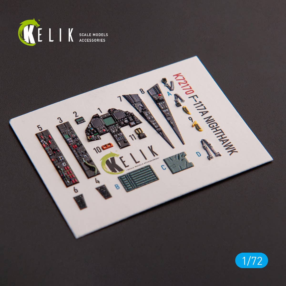 F-117A NIgHTHAWK - interior 3D decals for Hasegawa kit | HLJ.com