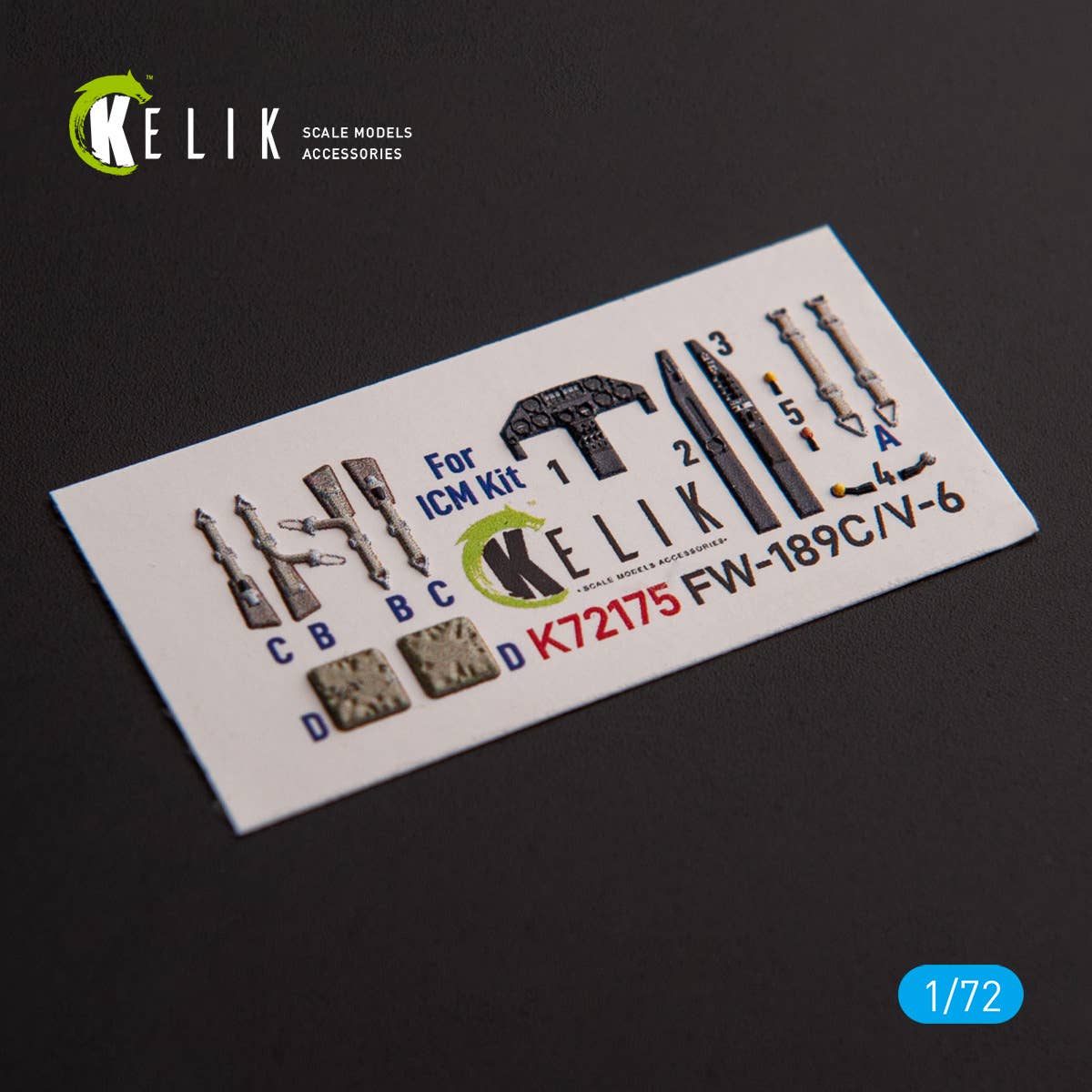 FW-189C/V-6 - interior 3D decals for ICM kit | HLJ.com