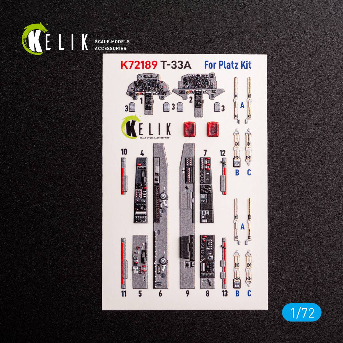 T-33A Shooting Star - interior 3D decals for Platz kit (for. Platz ...