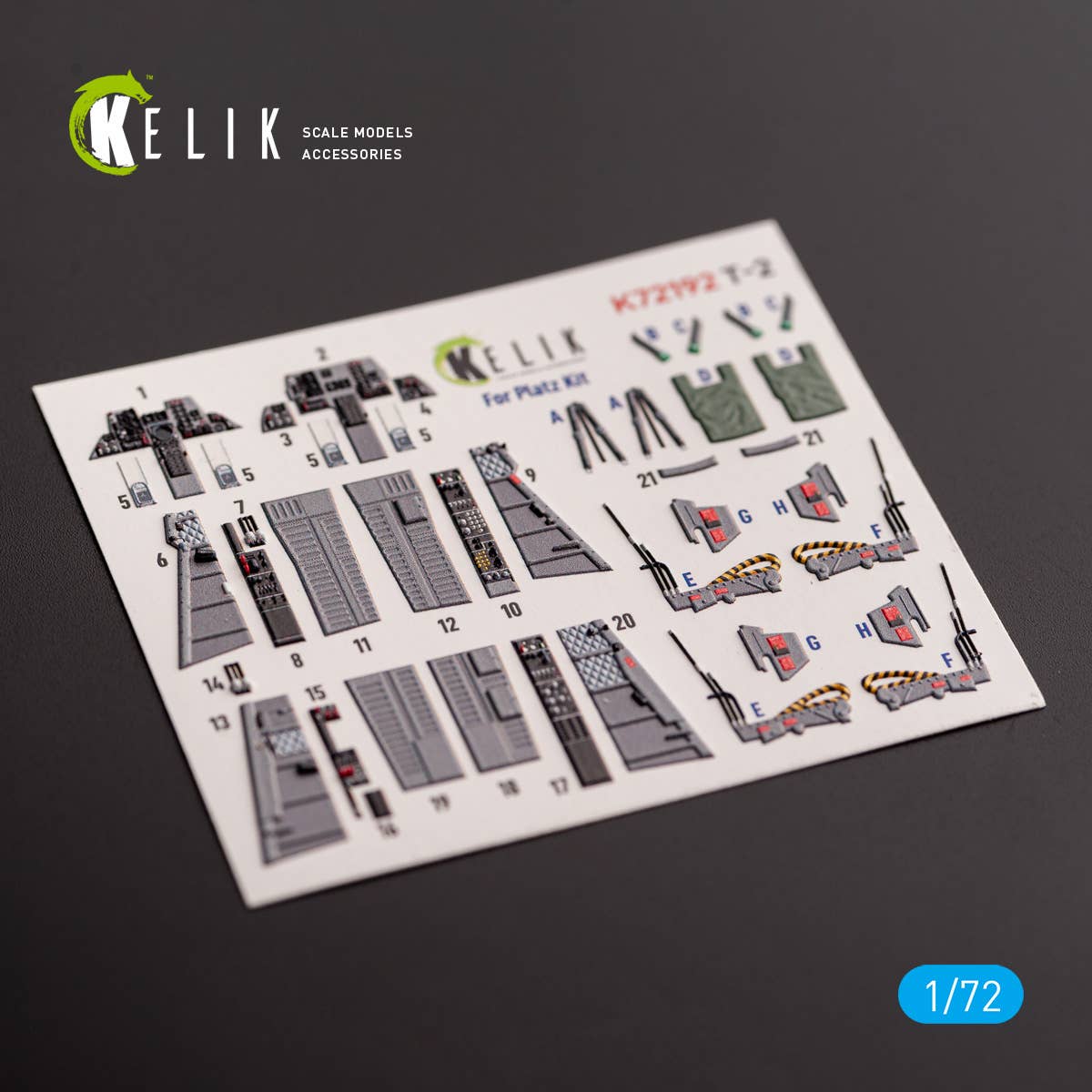 T-2 Advanced Trainer - interior 3D decals for Platz kit (for. Platz ...