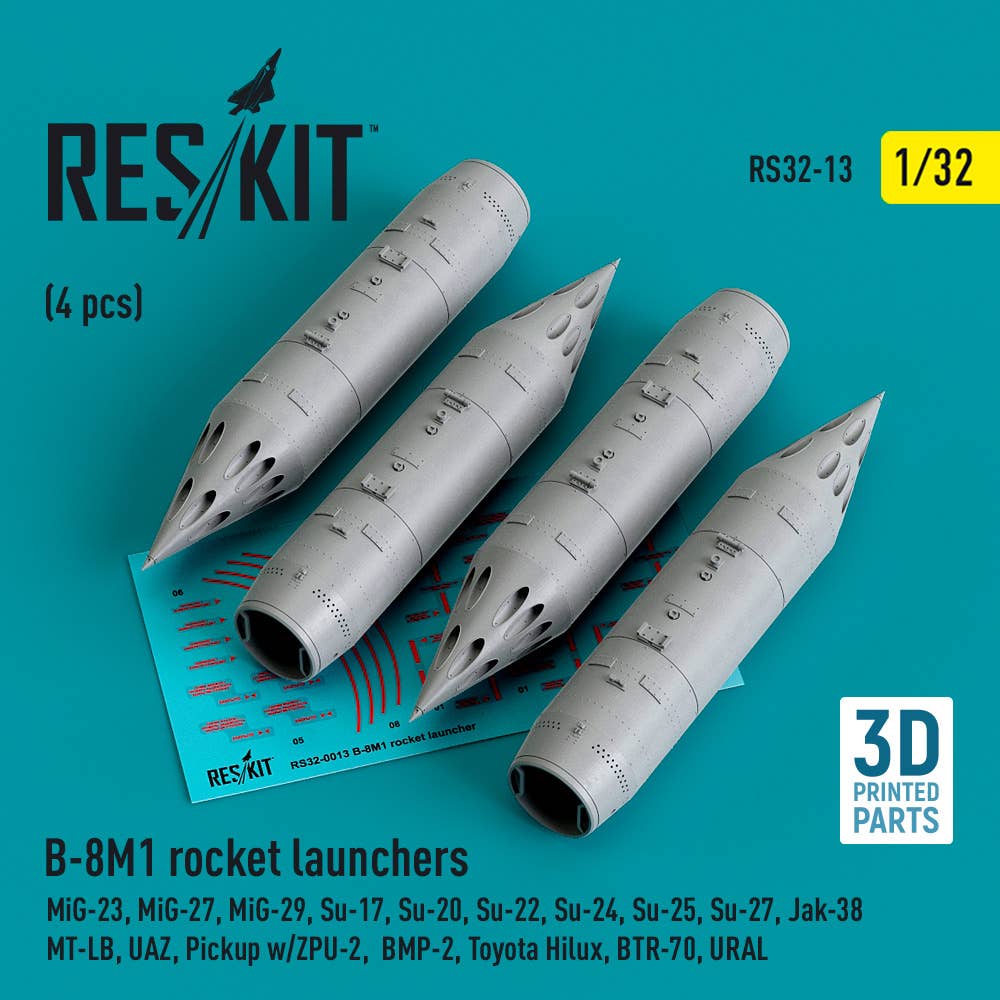 B-8M1 rocket launchers (4 pcs) (3D Printed) | HLJ.com