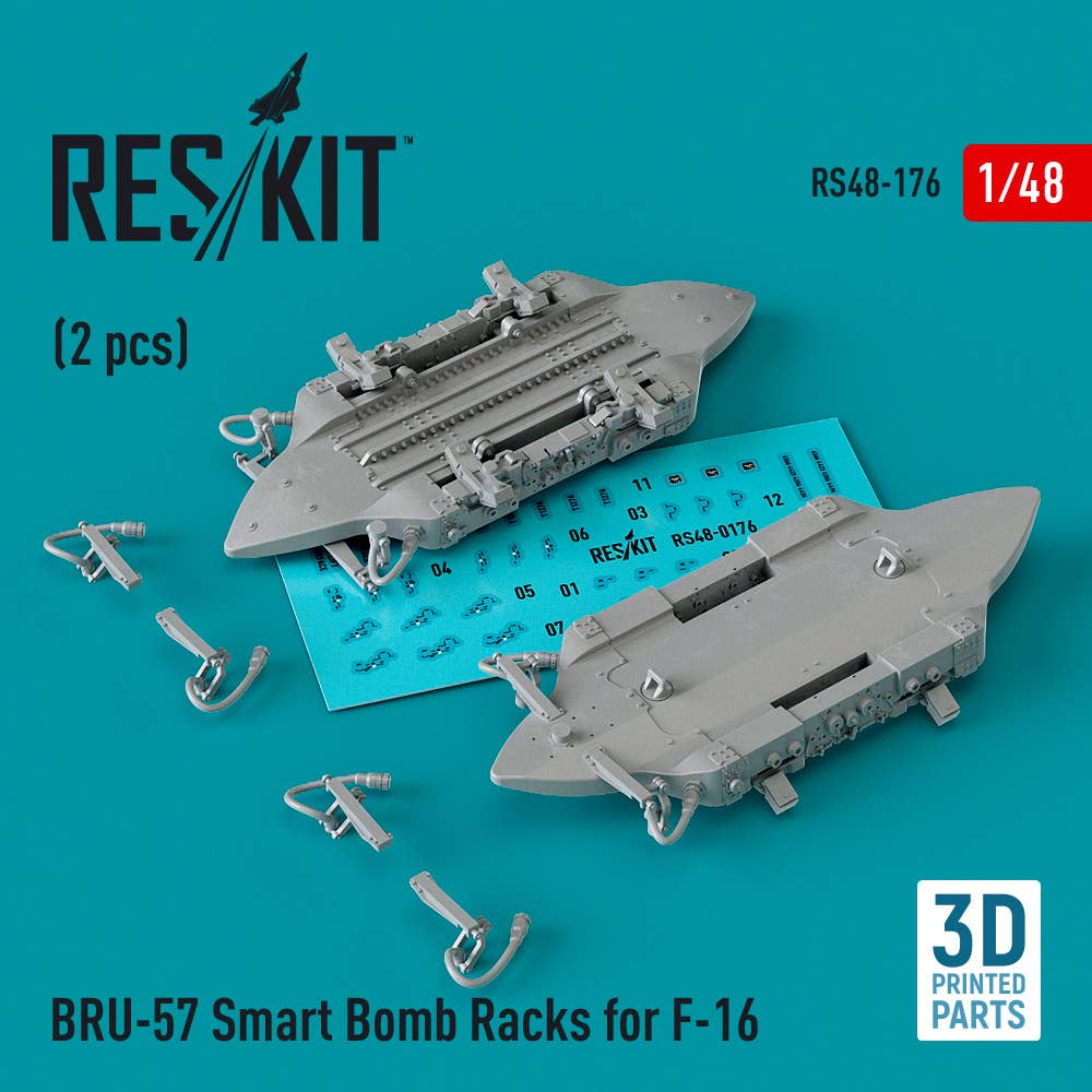 BRU-57 Smart Bomb Racks for F-16 (2 pcs) (3D Printed) | HLJ.com
