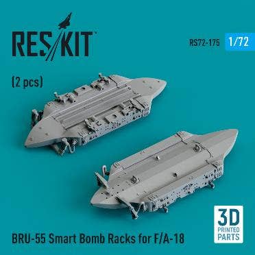 BRU-55 Smart Bomb Racks for F/A-18 (2 pcs) (3D Printed) | HLJ.com
