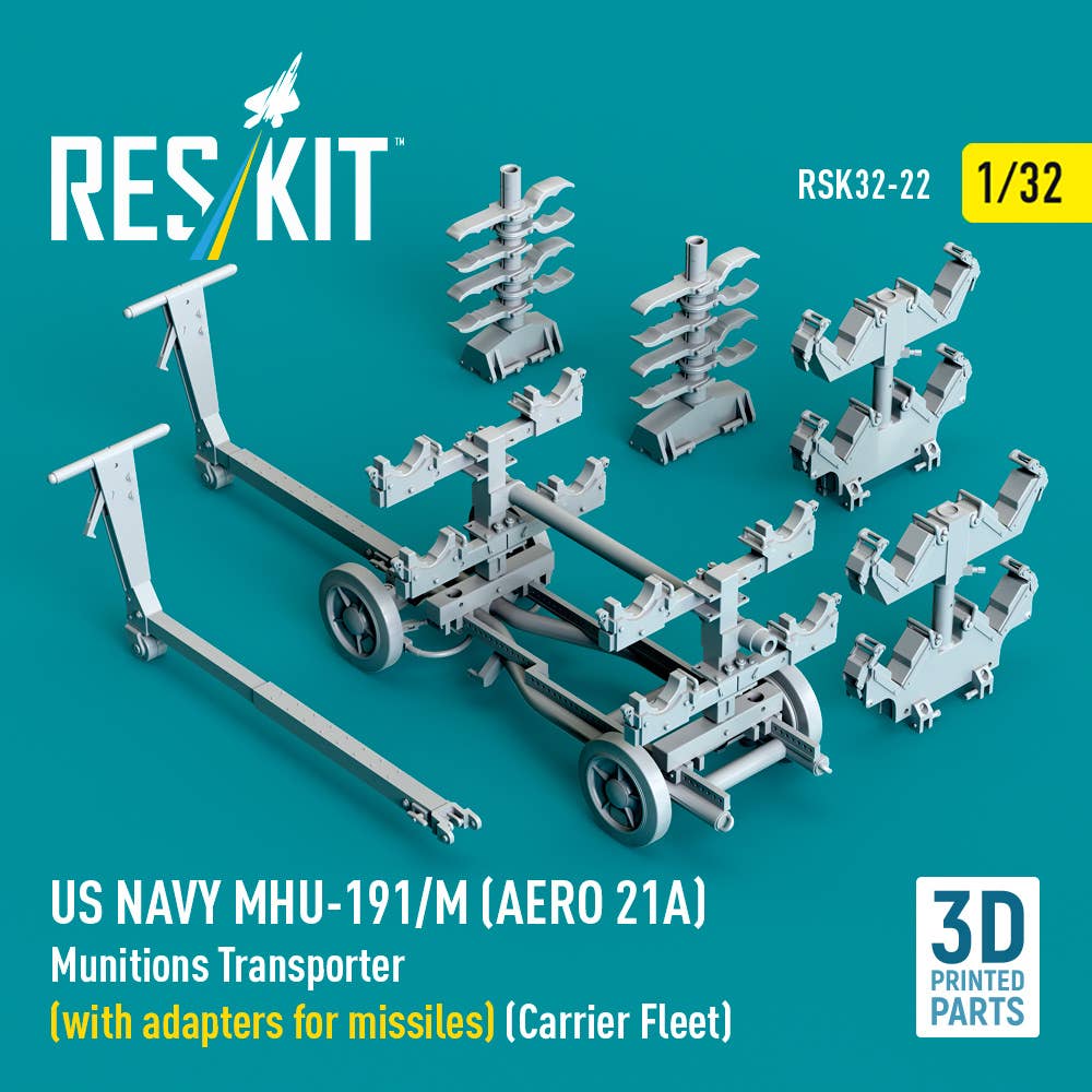 US NAVY MHU-191/M (AERO 21A) Munitions Transporter (with adapters for ...