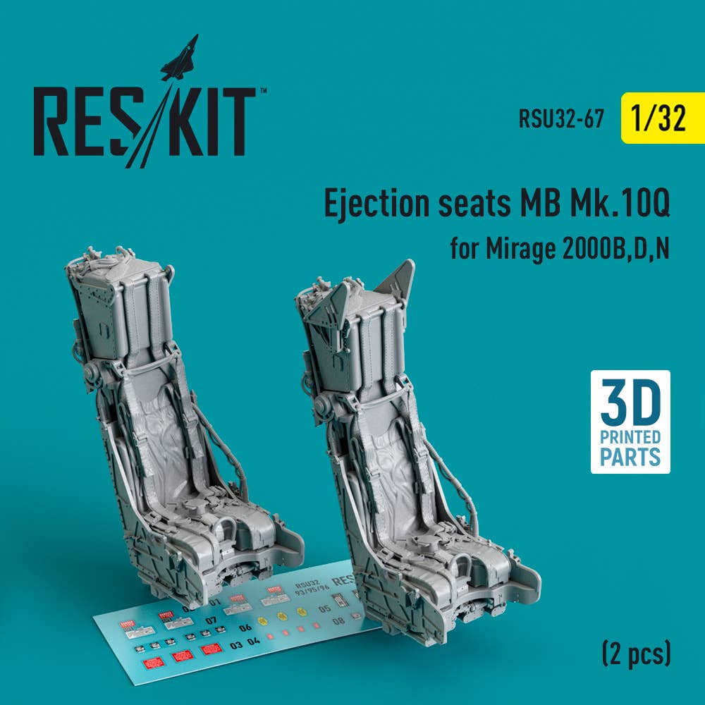 Ejection seats MB Mk.10Q for Mirage 2000B,D,N (2 pcs) (3D Printed ...