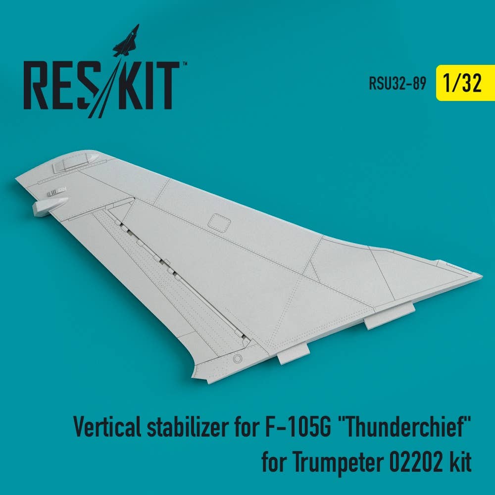 Vertical stabilizer for F-105G Thunderchief for Trumpeter 02202 kit ...