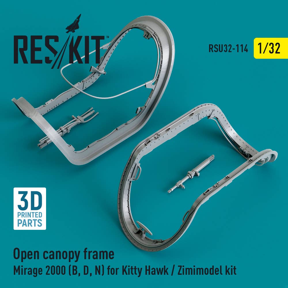 Open canopy frame Mirage 2000 (B,D,N) for Kitty Hawk / Zimimodel kit ...