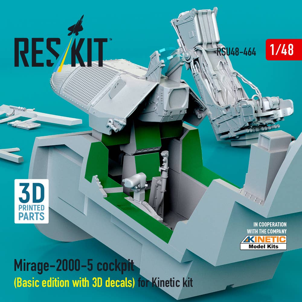 Mirage-2000-5 cockpit (Basic edition with 3D decals) for Kinetic kit ...