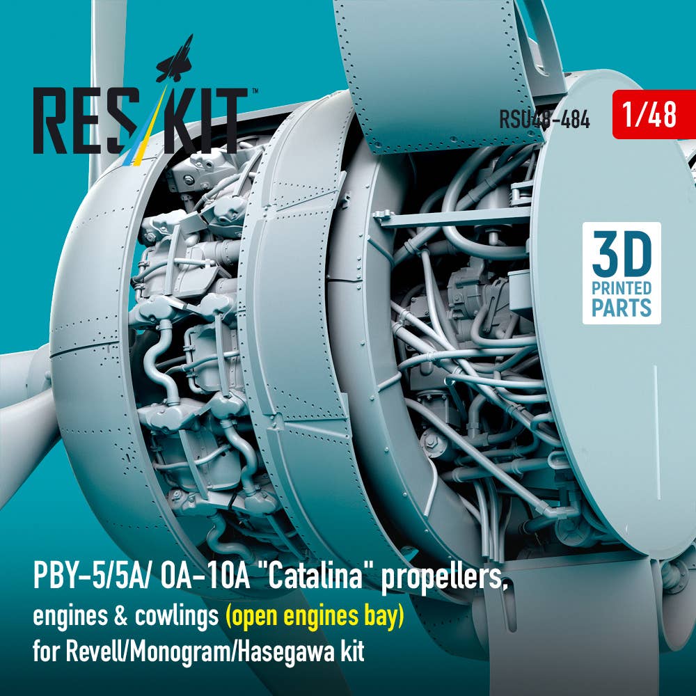 PBY-5/5A/ OA-10A Catalina propellers, engines & cowlings (open engines ...