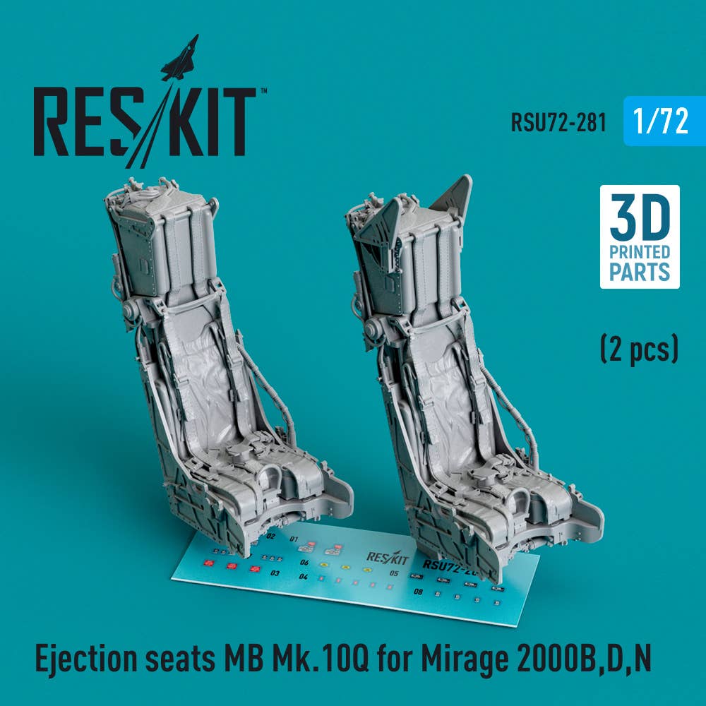 Ejection seats MB Mk.10Q for Mirage 2000B,D,N (2 pcs) (3D Printed ...
