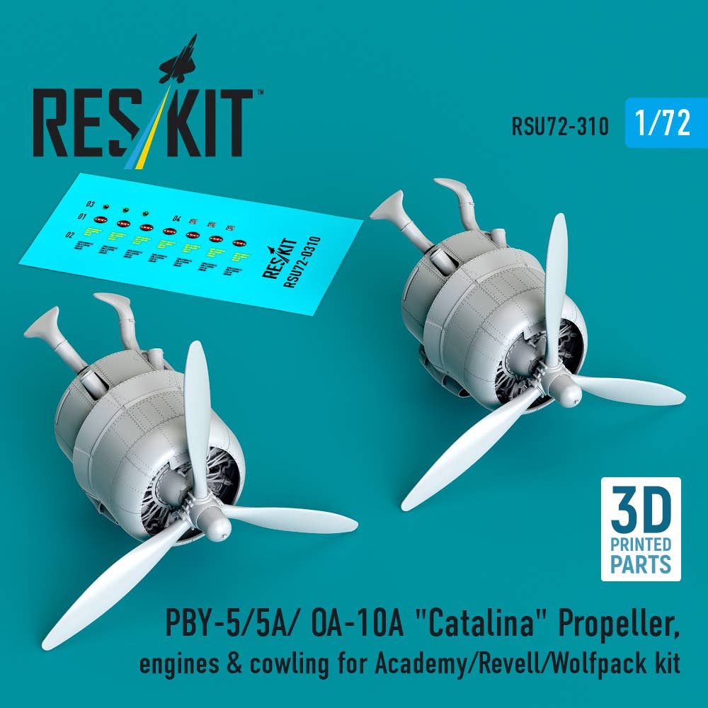 PBY-5/5A/ OA-10A Catalina Propeller, engines & cowling for Academy ...