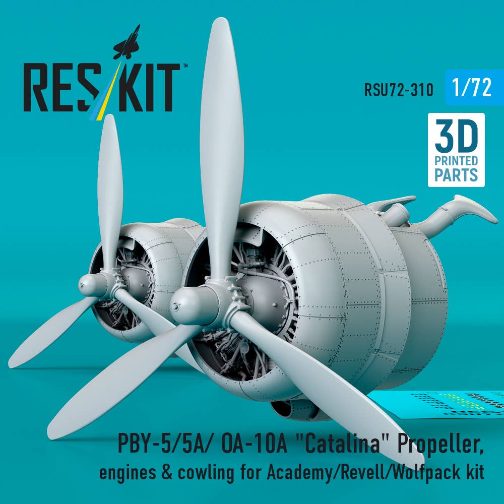 PBY-5/5A/ OA-10A Catalina Propeller, engines & cowling for Academy ...