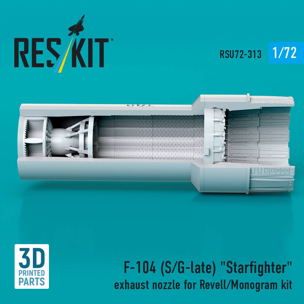 F-104 (S/G-late) Starfighter exhaust nozzle for Revell/Monogram kit (3D ...