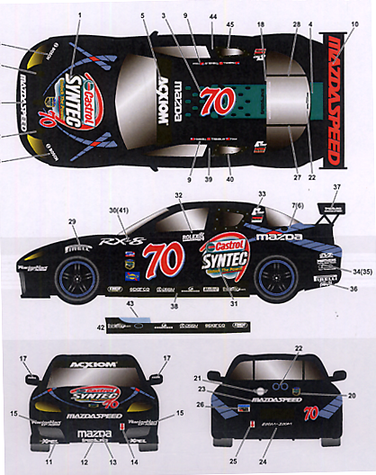 Mazda RX-8 Daytona 2008 #70 Winner Decals | HLJ.com