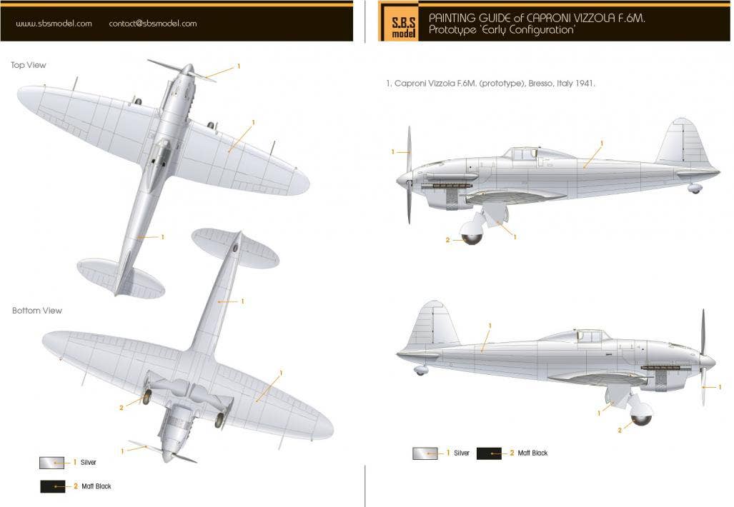 Caproni-Vizzola F.6M Prototype Early Configuration | HLJ.com