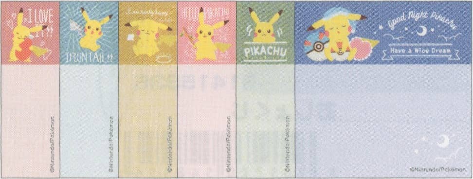 Pokemon POKE DAYS Slim Sticky Note Blue | HLJ.com