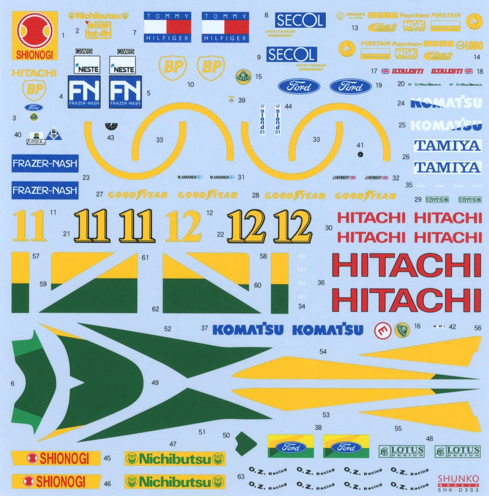 Lotus 102D Decal Set | HLJ.com