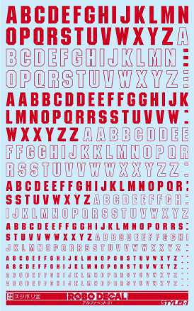 Robo Decal Alphabet 01 Red | HLJ.com