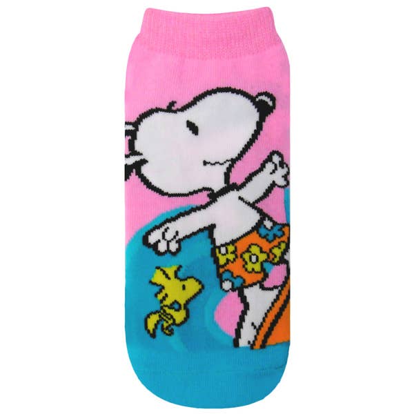 Socks: Peanuts Surfing Pink x Blue Ladies' 22-24cm | HLJ.com