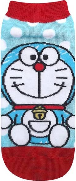 Socks: I'm Doraemon Light Blue x Red Ladies' 22-24cm | HLJ.com
