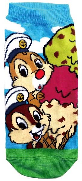Character Socks Disney Character Chip 'n' Dale Ice BL x GR Ladies (22 ...