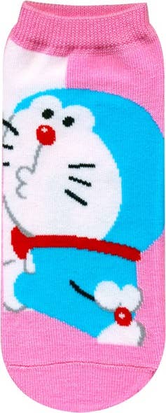 Socks: Doraemon x Hello Kitty Anywhere Door & Doraemon Pink Ladies' 22 ...