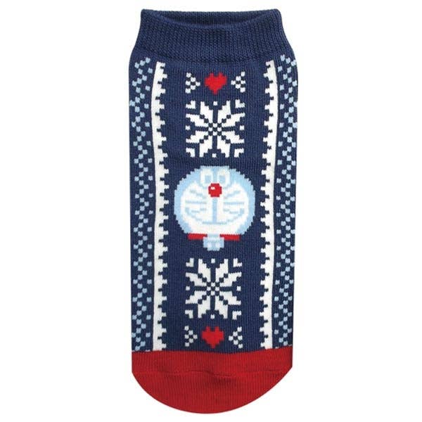 Socks: Doraemon Stitch Pattern Navy Blue x Red Ladies' 22-24cm | HLJ.com