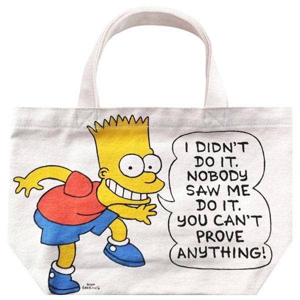 Gusseted Cotton Bag The Simpsons Bart Serif | HLJ.com