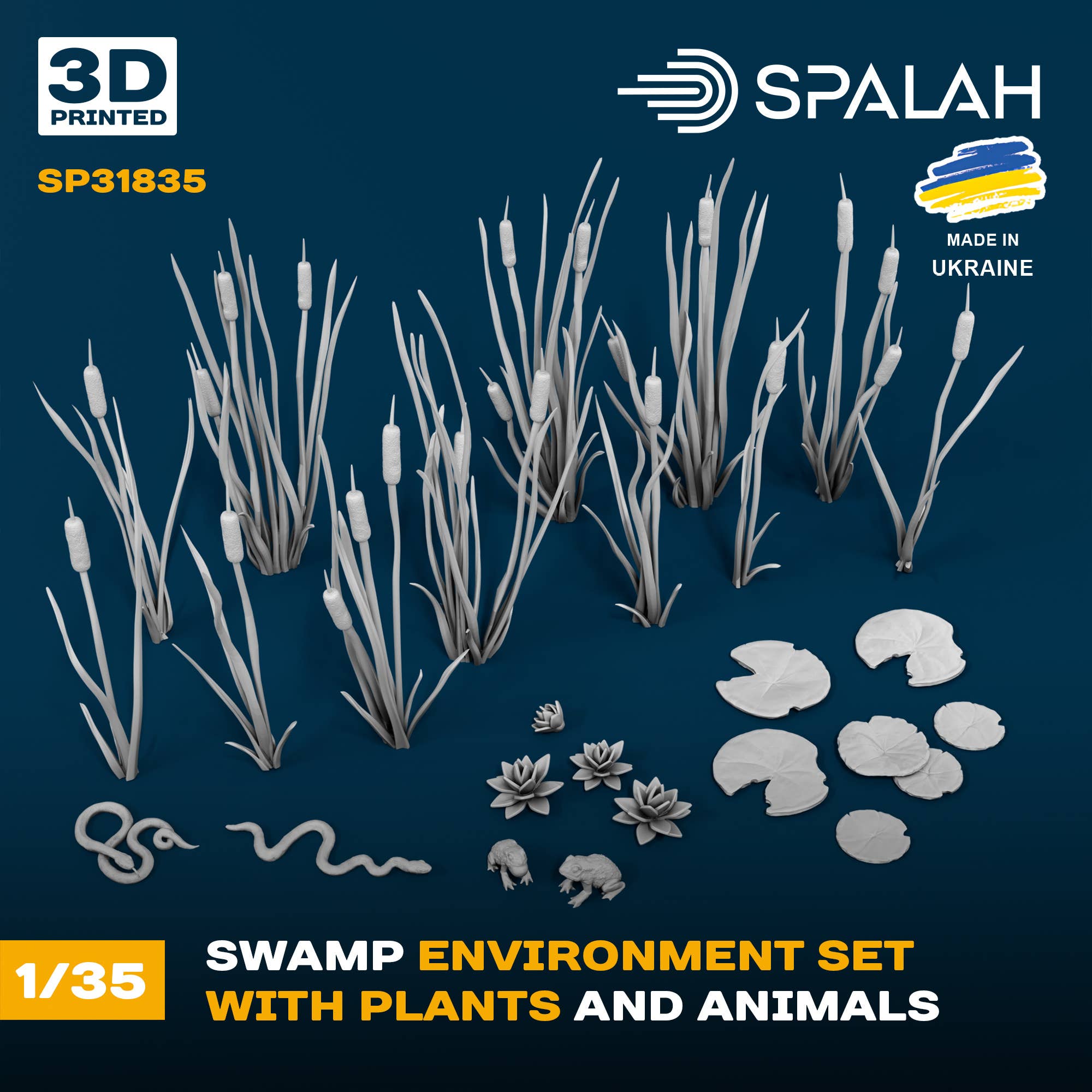 Set of scale models ''Swamp environment with plants and animals'' | HLJ.com